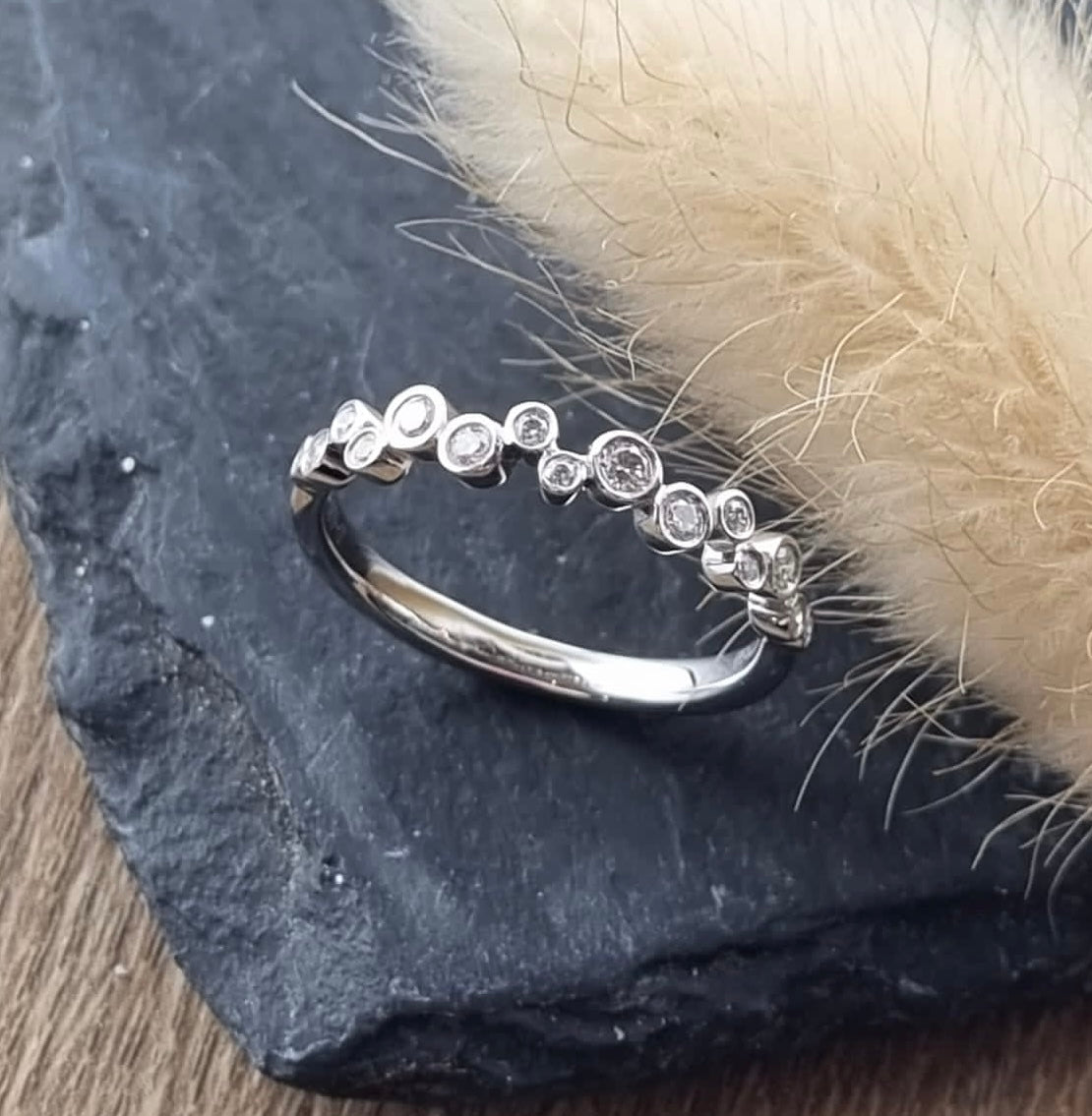 Diamond bubble wave ring – Jewellery by Design Ltd
